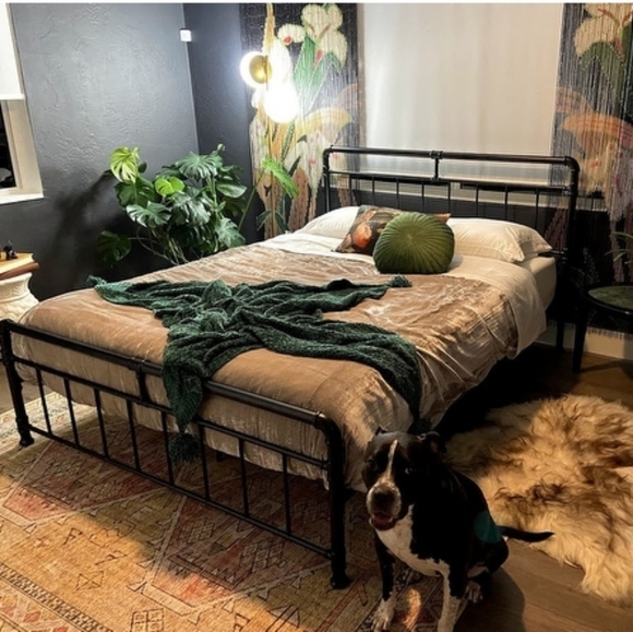 Bedding | New Industrial Metal Platform Queen Size Farmhouse Style ...